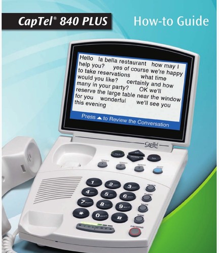 CapTel Model 840 Plus Captioned Telephone for the Hearing Impaired New ...