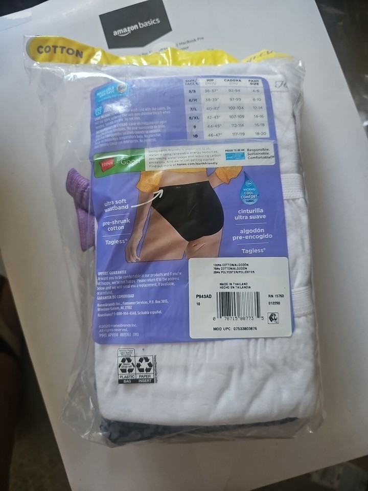 Choose Size Hanes Tagless Hi Cuts Breathable Cotton Womens Underwear 9