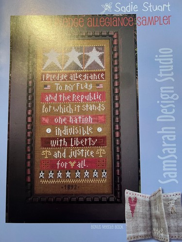 SamSarah Design Studio- I Pledge Allegiance Sampler Chart | eBay