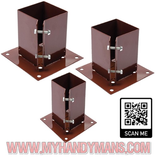 Easy Blot Down Met Fence Post Support Shoes 50mm, 75mm & 100mm ...