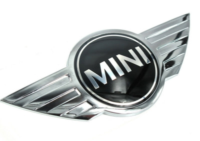 Black NEW MINI Cooper CLUBMAN S FRONT HOOD Emblem Badge sticker R50 R52 ...