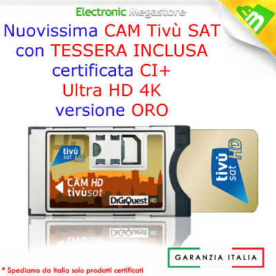 CAM TVSAT HD 4K MODULO SMARCAM TV SAT TIVUSAT HD TIVU'SAT SMARTCAM CON ...