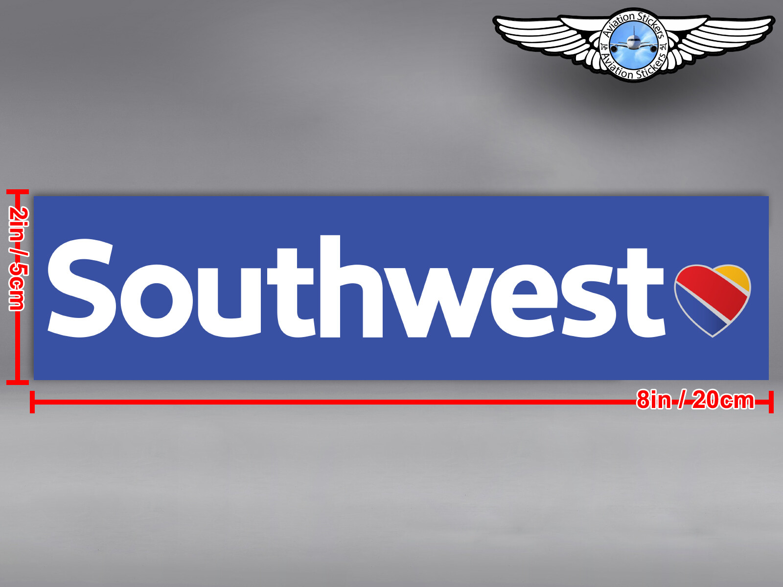 SOUTHWEST AIRLINES SOUTH WEST SWA RECTANGULAR HEART LUV NEW LOGO ...
