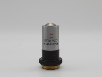 Zeiss Microscope Objective Planachromat 12.5x 0.25 POL M19 thread #Ob48 ...