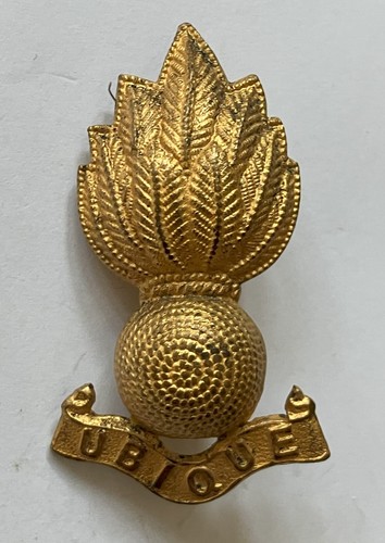British Royal Engineers officer's gilded forage cap / side cap badge | eBay