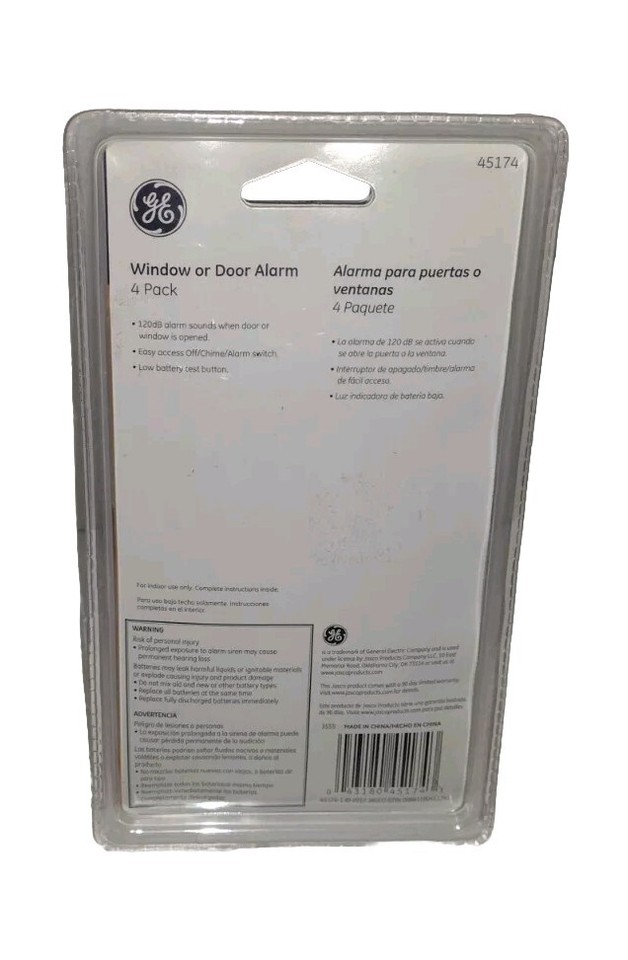 GE Personal Security Window/Door Alarm 4 pack (NEW) Mo.45174 | eBay