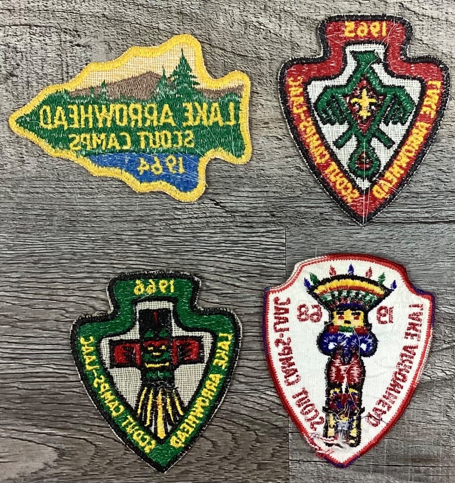 Lot 4 Patches BSA 60s Lake Arrowhead Scout Camps LAAC 1964 1965 1966 ...