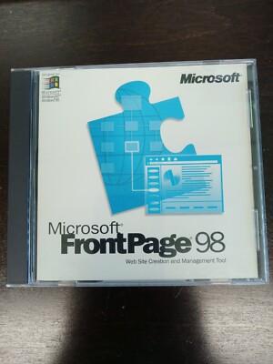 Microsoft FrontPage 98 with CD Key Web Site Creation Management Tool ...