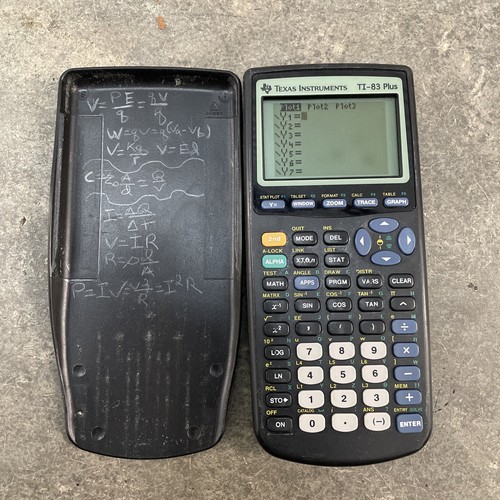 Texas Instruments TI-83 Plus Graphing Calculator with Cover calculating ...
