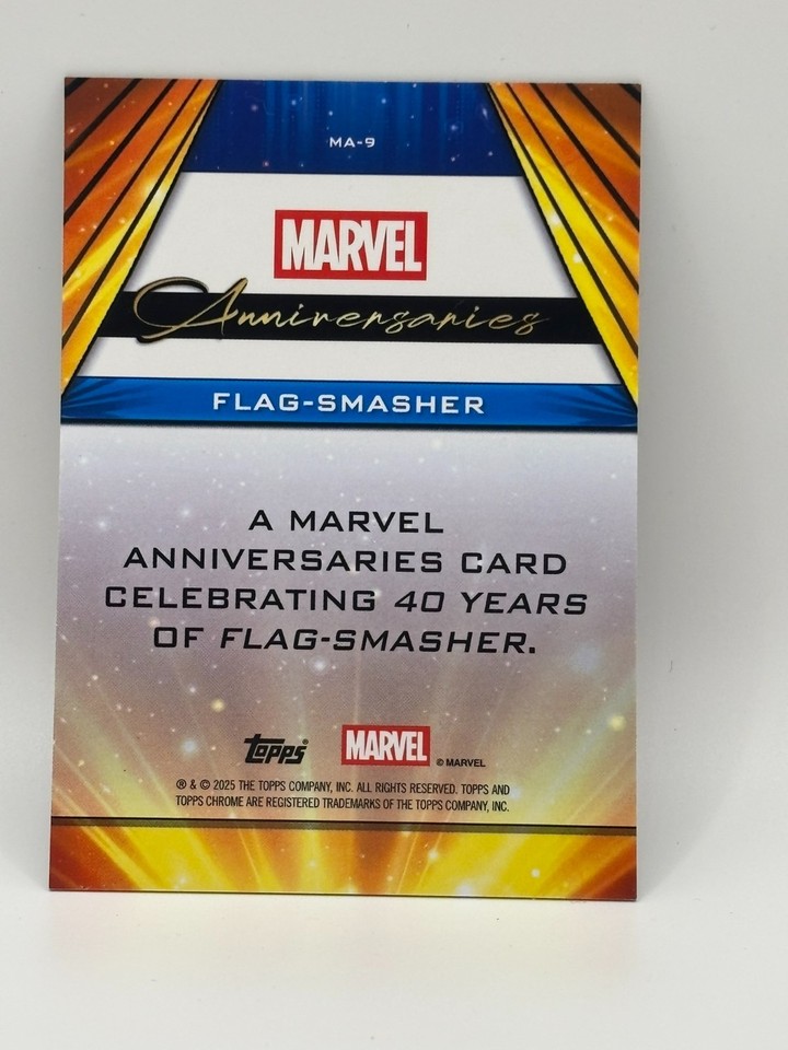 2025 Topps Chrome Marvel Flag-Smasher 40th Anniversaries Refractor ...