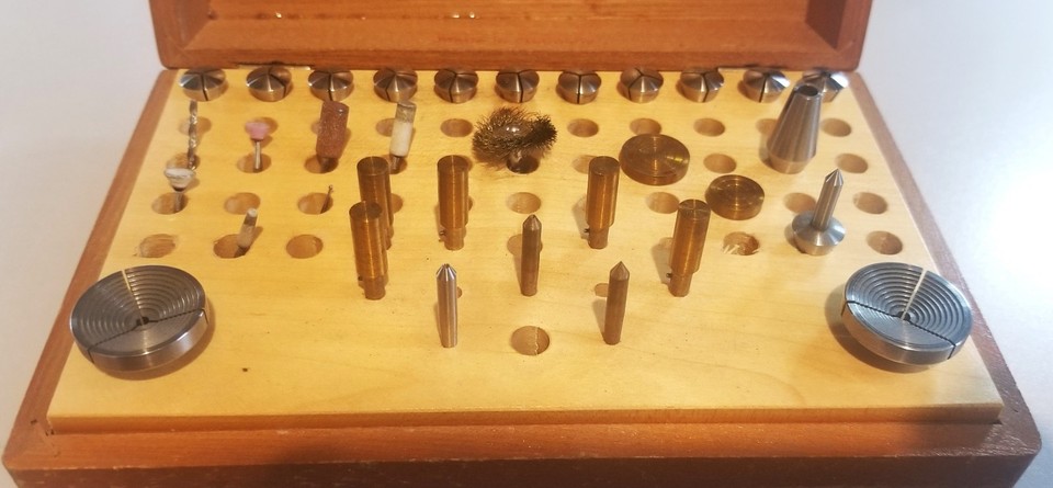 BOLEY GERMAN VINTAGE WATCHMAKER LATHE COLLET & OTHER TOOLS IN BOX - AS ...