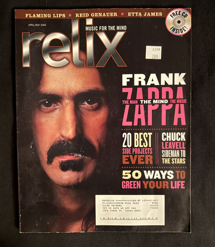 Relix Magazine April/May 2006 Featuring Frank Zappa Chuck Leavell ...