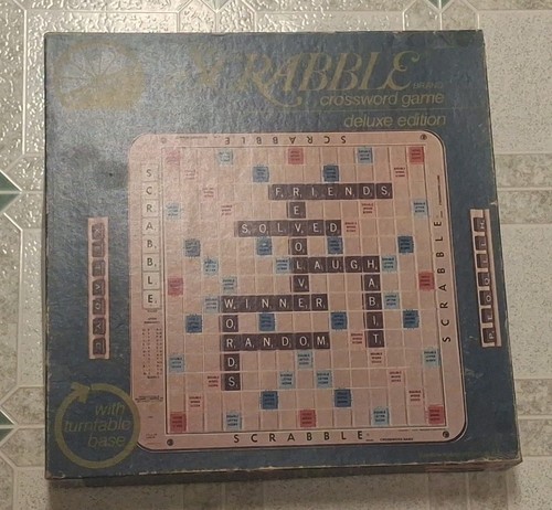 Vintage 1982 Scrabble Deluxe Edition Game w/ Rotating Table & Box | eBay
