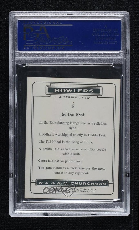1936 Churchman's Howlers Tobacco Large In the East #9 PSA 7 c9a | eBay