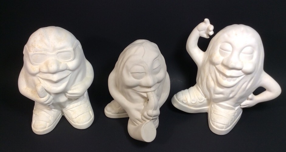3 California Raisins Pottery Pieces - Saxophone Player/Dancer ...
