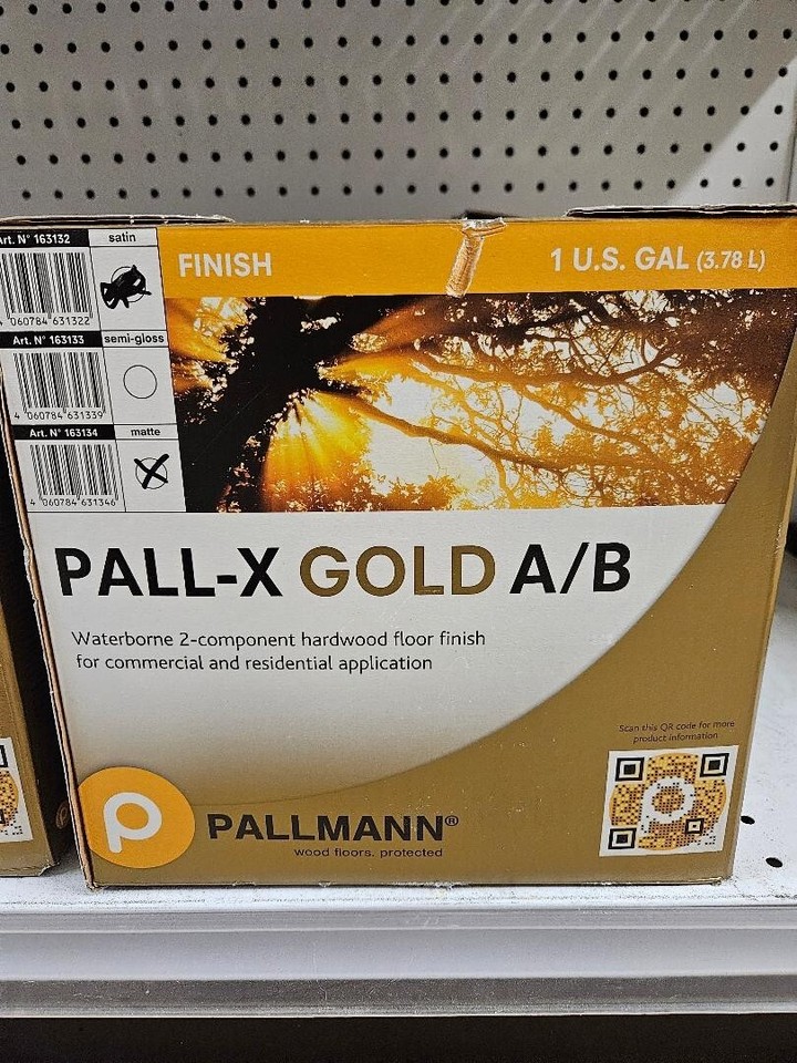 Pallmann Pall-X Gold Hardwood Floor Finish A+B Warterborne 1 Gallon 450 ...