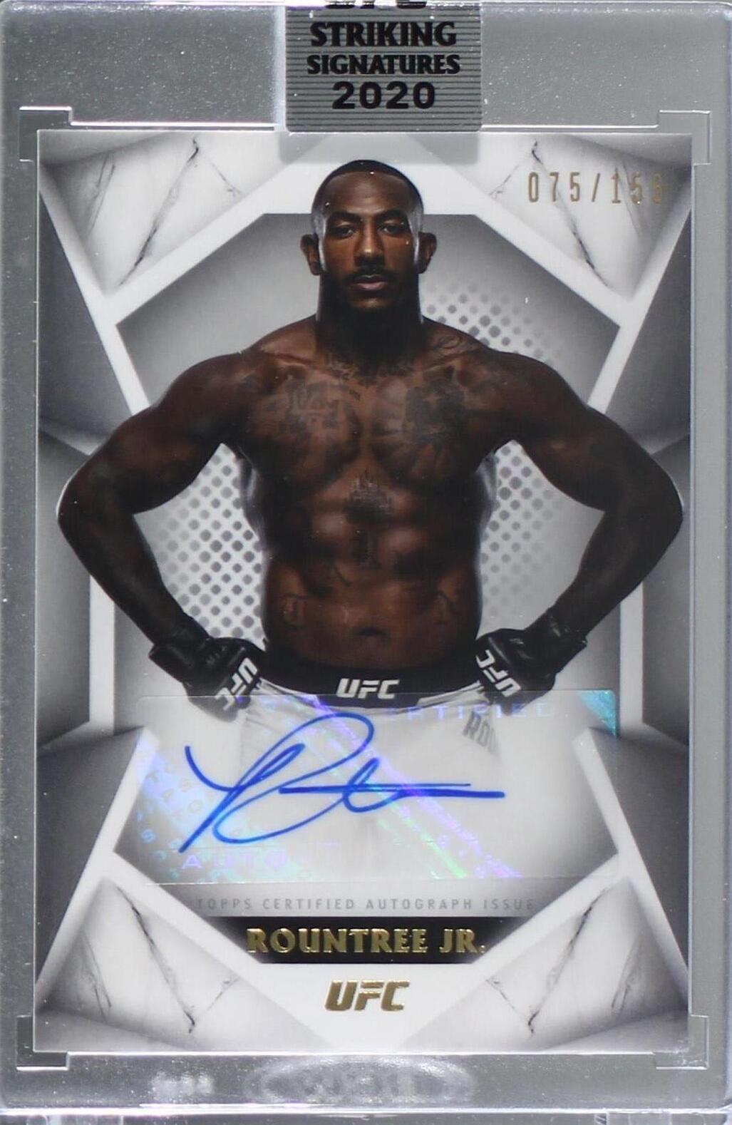 2020 Topps UFC Striking Signatures - Khalil Rountree Jr. #STS-KR /156 ...