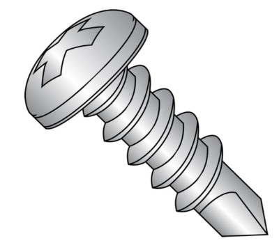 18-8 stainless steel self-piercing screw, smooth finish, pan head ...