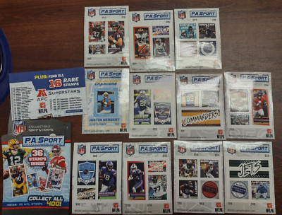 P. A . Sport NFL Stamps Collection Book Starter Pack ,Missing one set ...