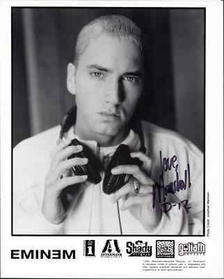EMINEM RAP SIGNED PHOTO AUTOGRAPH MARSHALL SIGNATURE SLIM 8X10 REPRINT ...