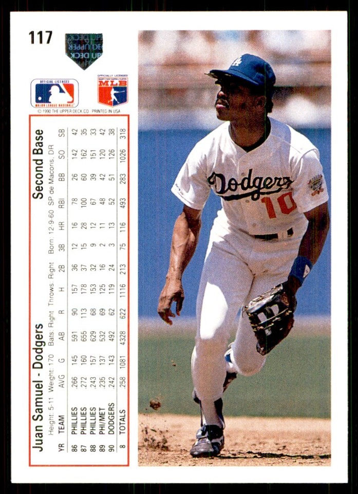 1991 Upper Deck Juan Samuel Baseball Cards #117 | eBay