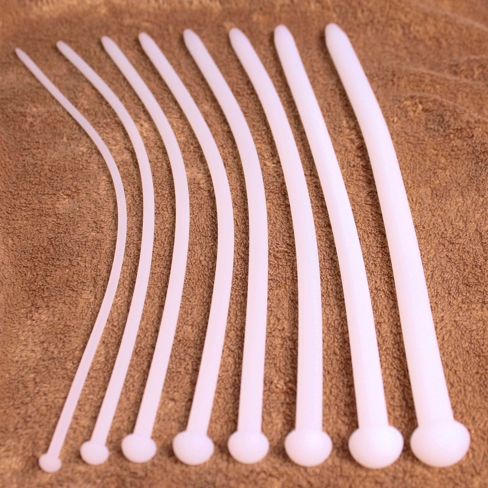 Men Silicone Urethra Plug Urethral Dilators Stretching Sounding Dilator ...