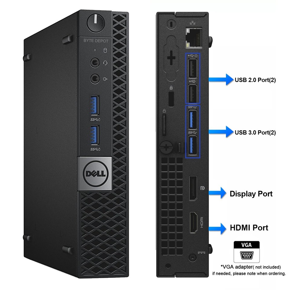 DELL Mini Desktop PC Computer i5, Up to 16GB RAM 2TB SSD,Windows 10/11 ...