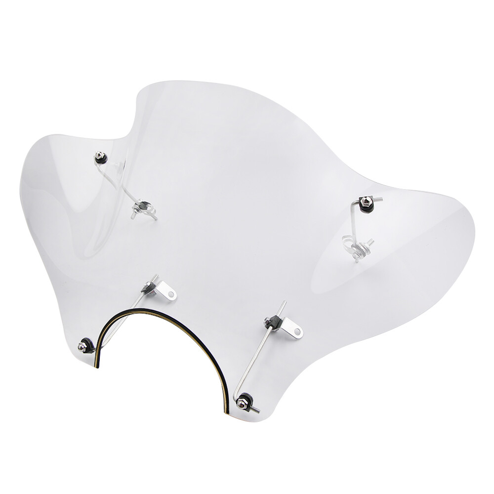 Clear Motorcycle Windshield Windscreen + Mounting Kit Universal For ...