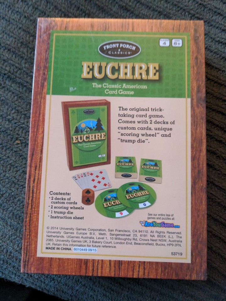 New - Front Porch Classics Euchre - The Classic American Card Game ...