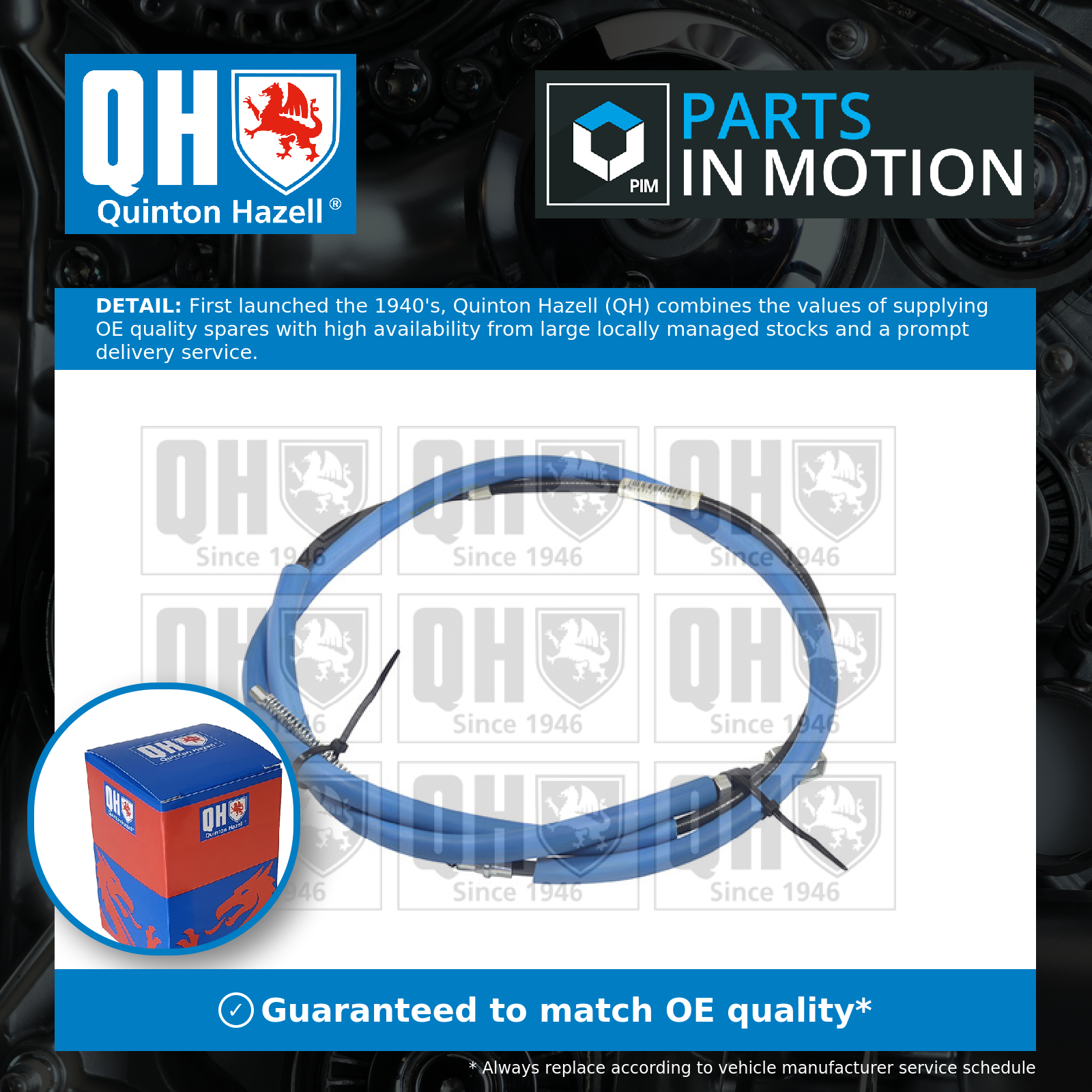 Handbrake Cable fits PEUGEOT EXPERT 1.9D LHD Only Rear Right 96 to 06 ...