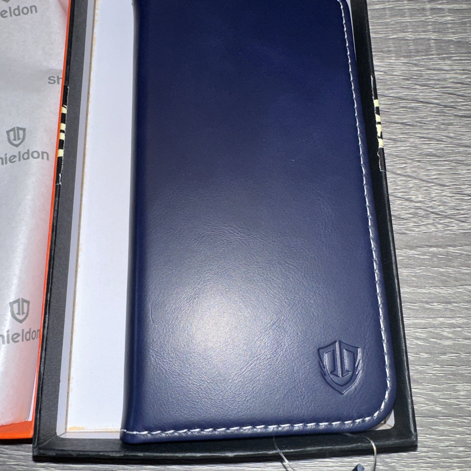 SHIELDON Wallet Case for iPhone 16 6.1" 2024, Genuine Leather Blue | eBay