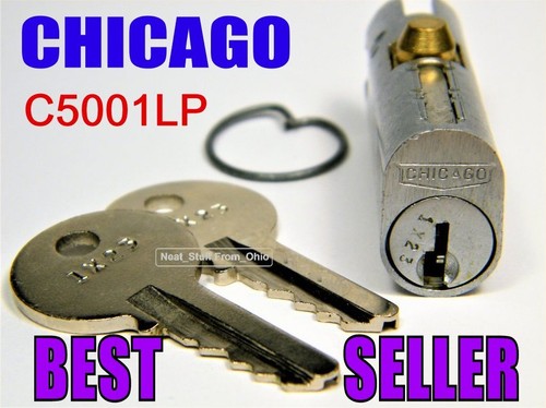 File Cabinet Lock Chicago C5001lp Includes Two Keys Key Ring Oem New