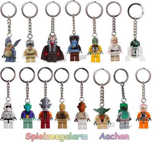 LEGO STAR WARS Schlüsselanhänger Key Chain Luke Skywalker Aayla Secura ...