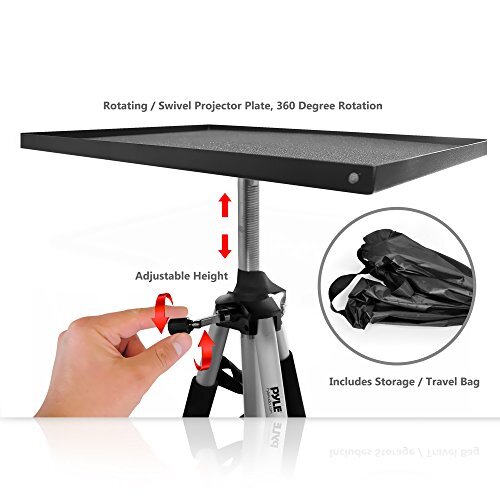Pyle Adjustable Video Projector Stand - 20.5"-59" Tripod Mount w/ Plate ...