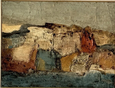 LOUIS SIEGRIEST ANTIQUE MODERN ABSTRACT OIL PAINTING OLD VINTAGE ...
