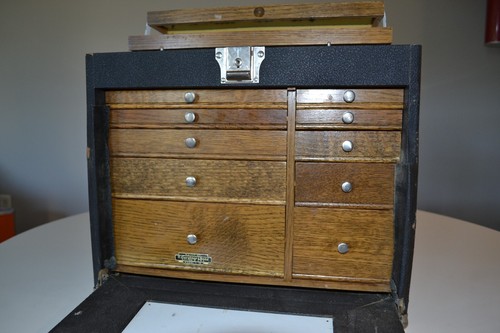 Antique H Gerstner & Sons dental tool box model-18 10 drawers with ...