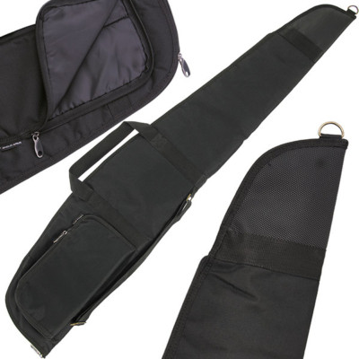 Padded Black Air Rifle Gun Carry Case + Scope Pocket Shotgun Holder Bag ...