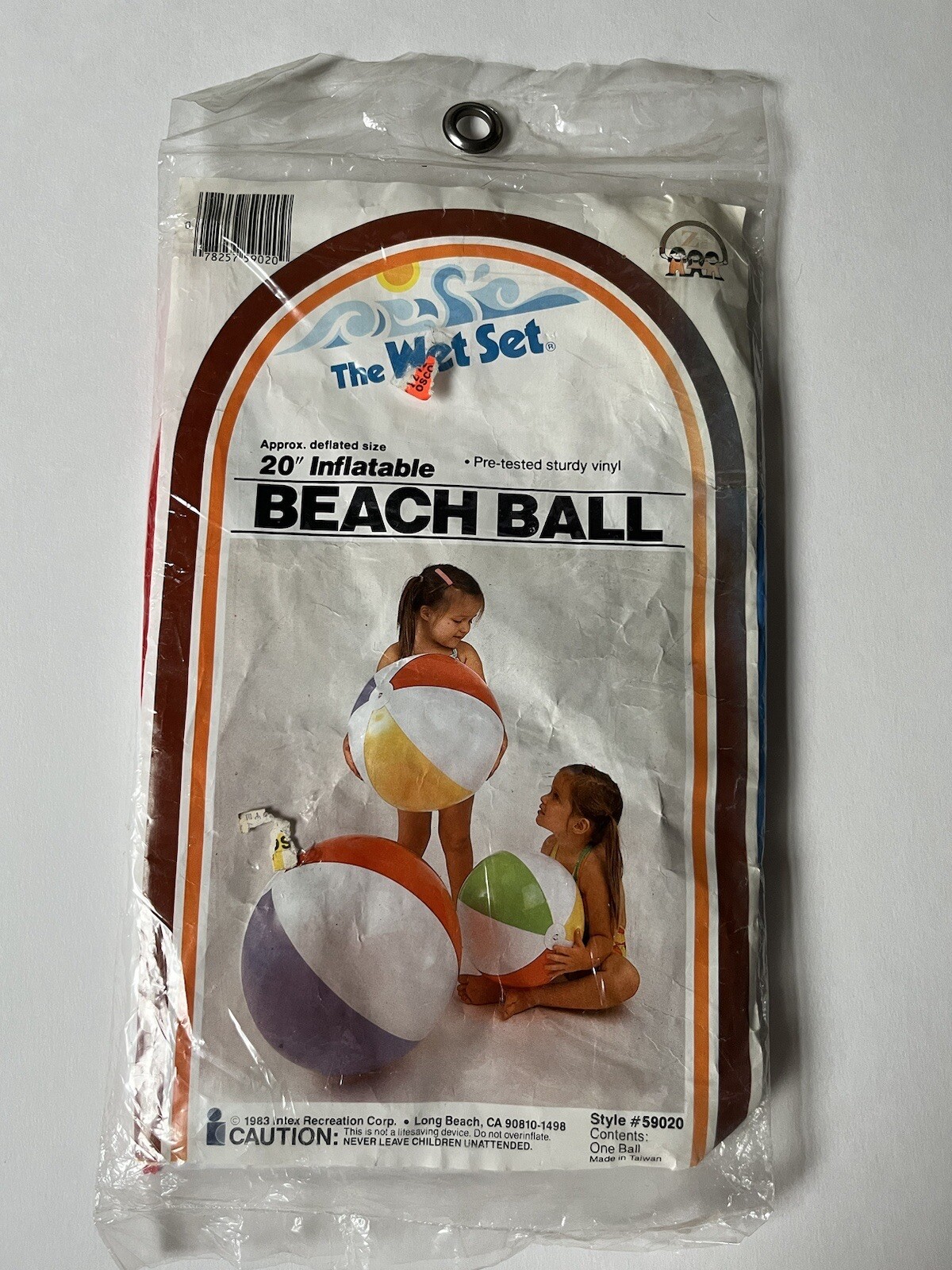 Vintage 1983 Intex 20" Inflatable Beach Ball 59020 The Wet Set New Old ...