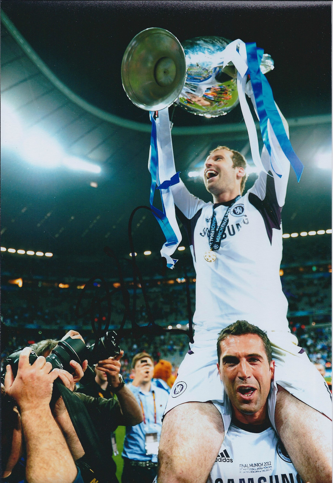Petr CECH Signed Autograph 12x8 Photo +RD COA Chelsea Champions League ...