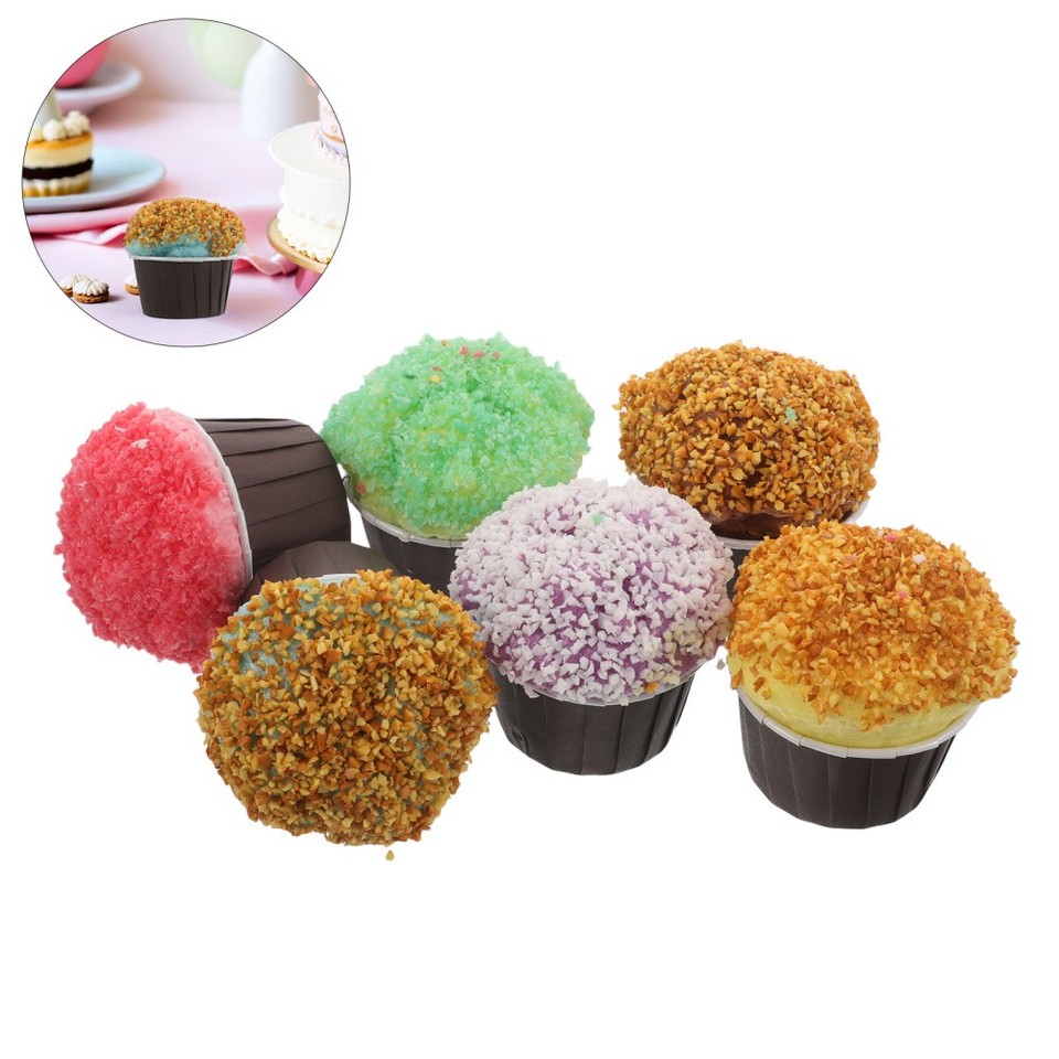 6pcs Fake Cupcake: Realistic Artificial Simulation Cake - Fake Cake ...