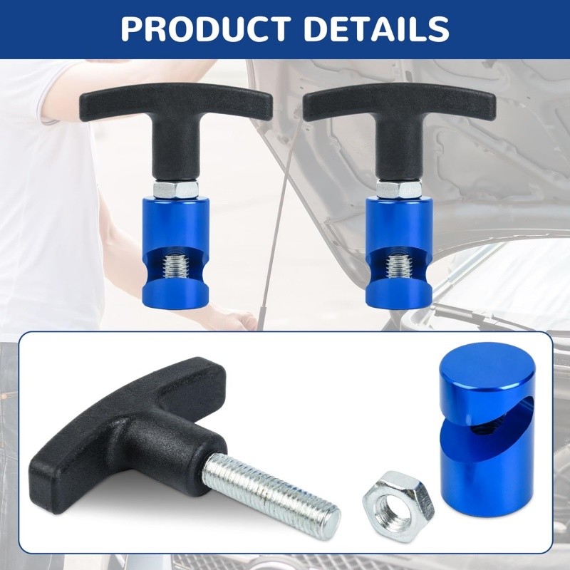 2PCS Car Hood Prop Struts Clamp Lift Support Retaining Clip Rod ...