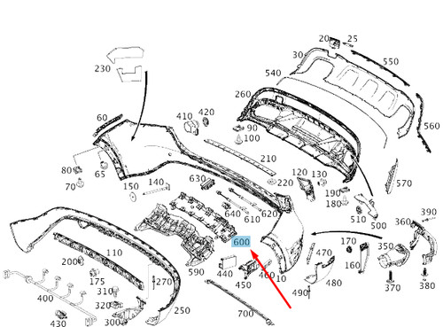MERCEDES-BENZ GLA X156 REAR BUMPER CENTER REINFORCEMENT A1568850802 NO ...