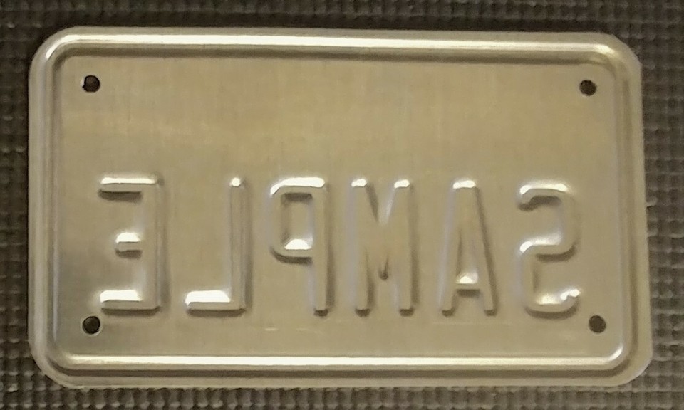 West Virginia Motorcycle License Plate Tag "SAMPLE" ONE of a Kind ...