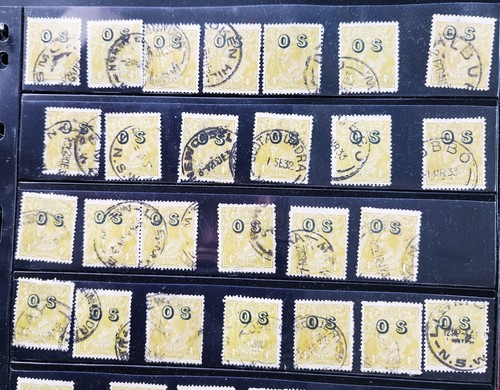 Australia KGV Head 4d OS Olive Postmark interest Used *Price for 1 ...