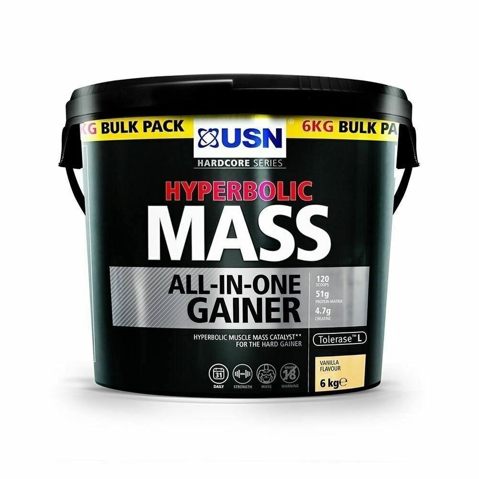 USN Hyperbolic Mass All in One Muscle Mass Protein Shake Gainer - FREE ...