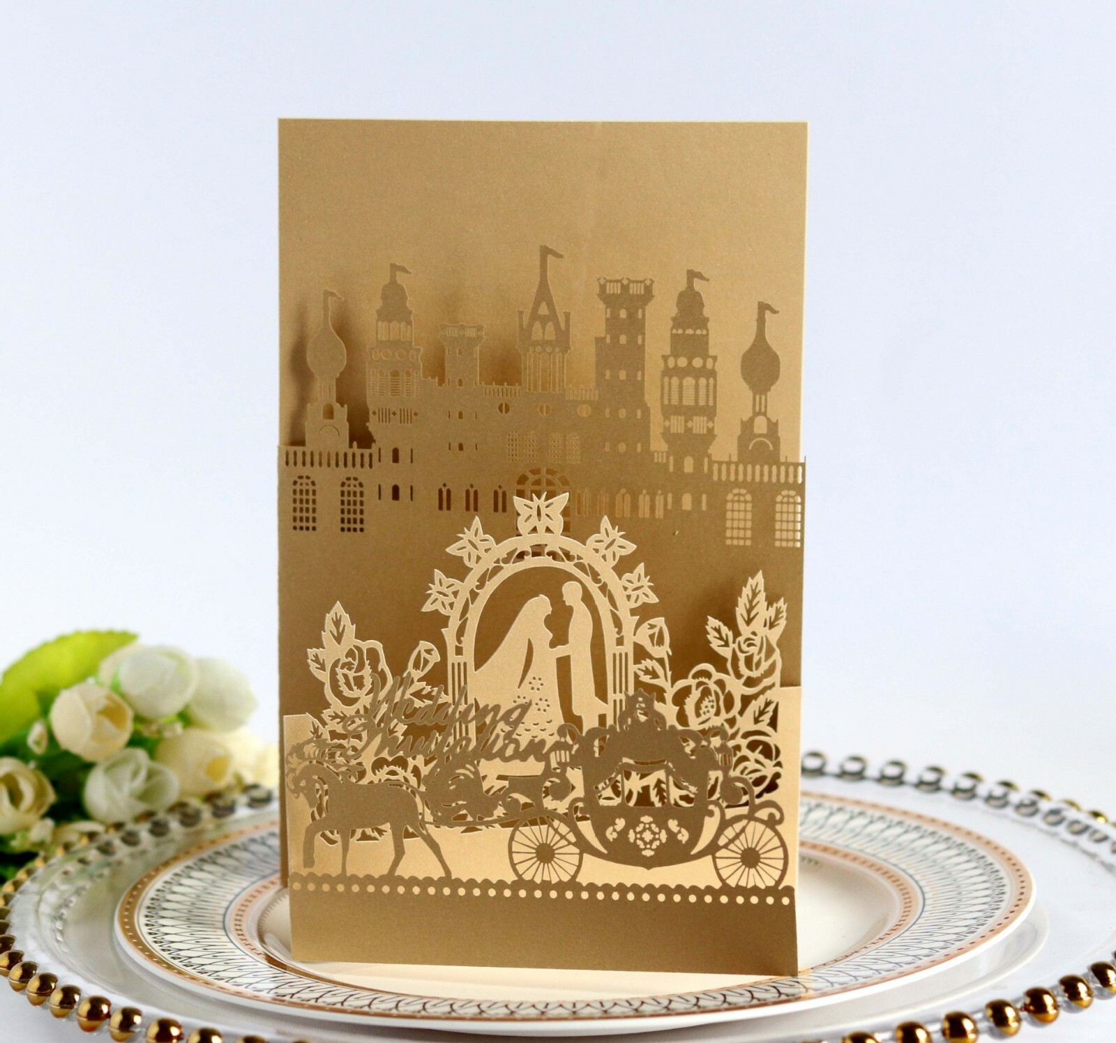 10/50pcs Wedding Invitation Card Kit Personalized Printing with ...