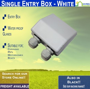 Waterproof Double Entry Cable Box White 4WD Caravan RV Marine Boat ...