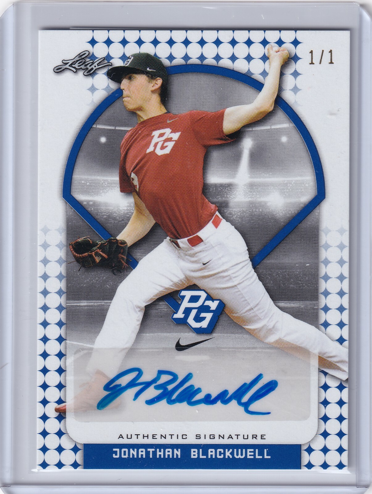 Jonathan Blackwell 2018 Leaf Perfect Game Plate & Proof Autos 1/1 | eBay