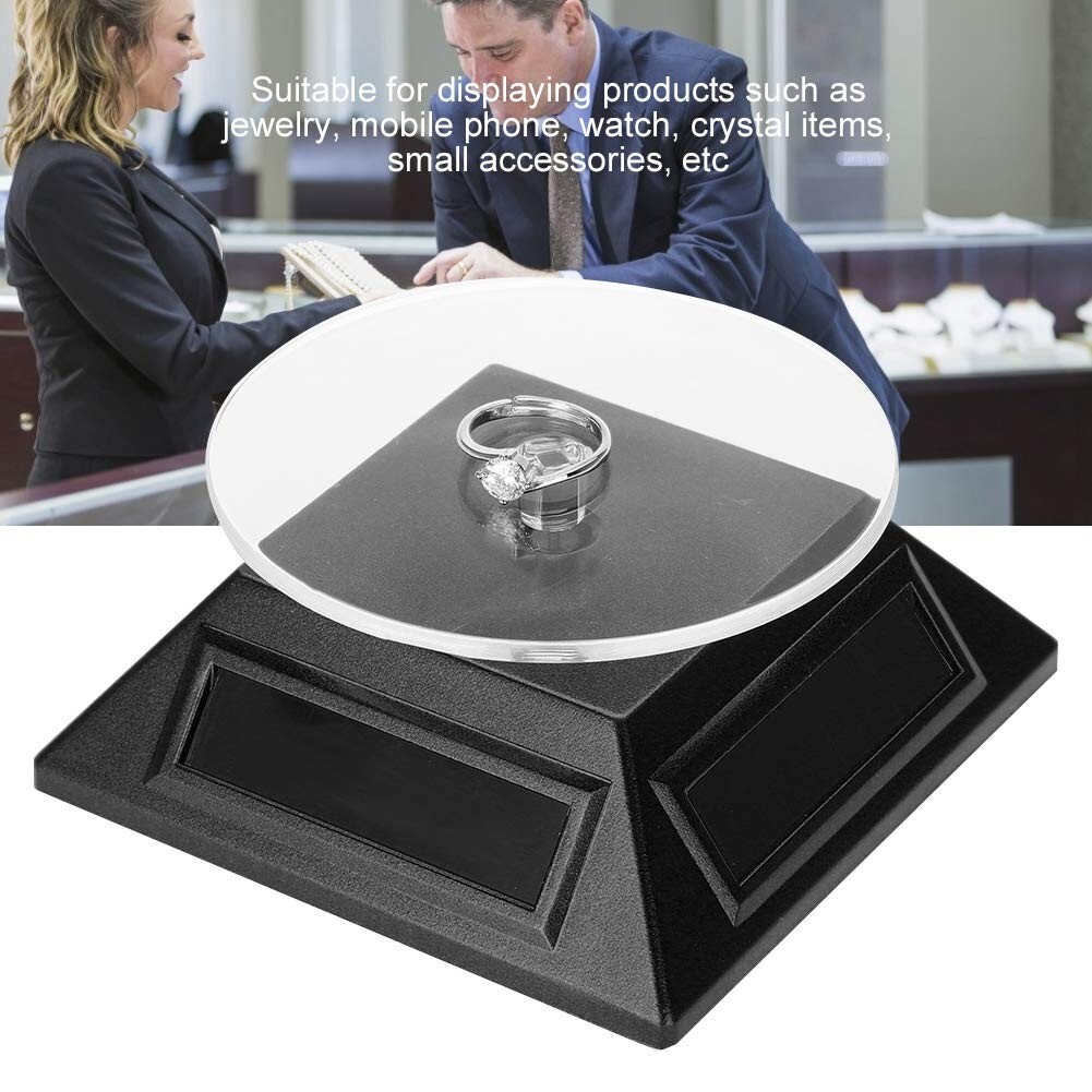Solar Powered Rotating stand, 360 Degrees Watch Mobile Phones Ring ...