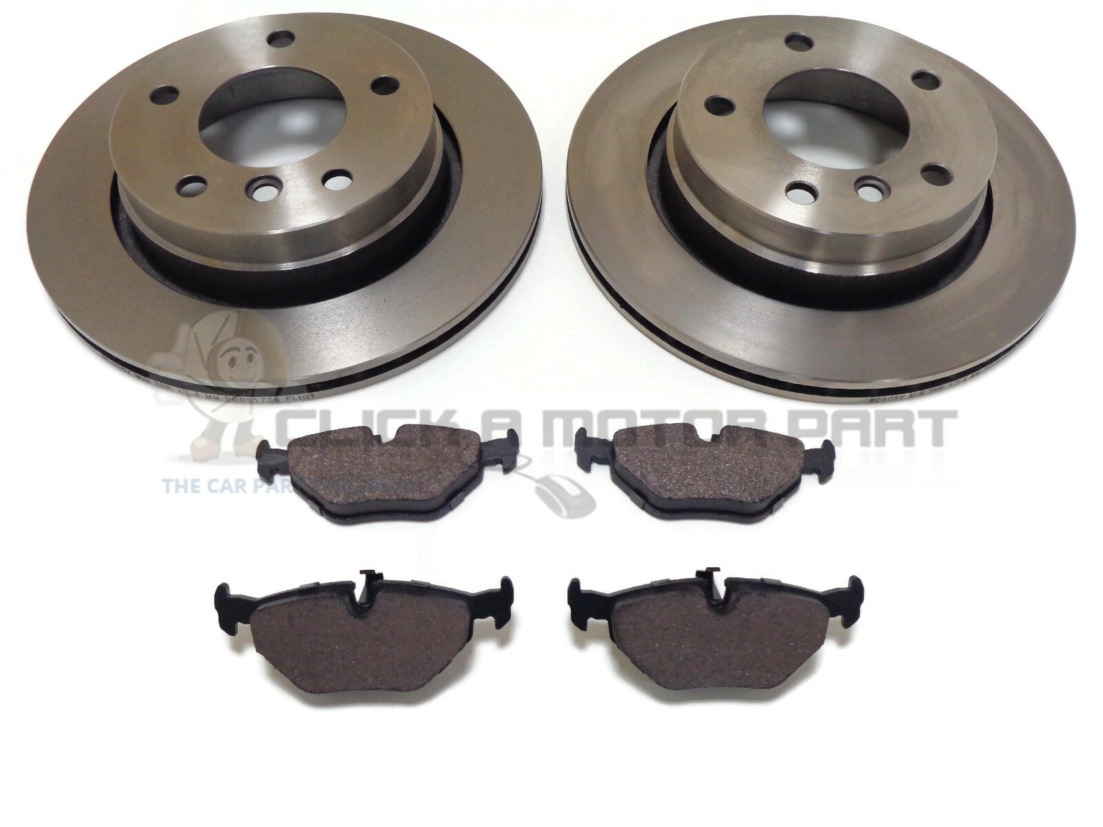 BMW E36 323 328 COUPE & CABRIO REAR 2 VENTED BRAKE DISCS & MINTEX PADS ...